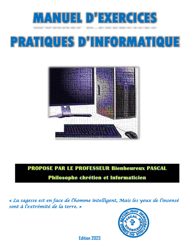 Manuel d'exercices pratiques en informatique | PDF | Informatique ...