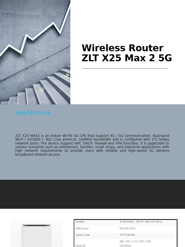 5G Wirless Router ZLT X25 Max2 - Report | PDF