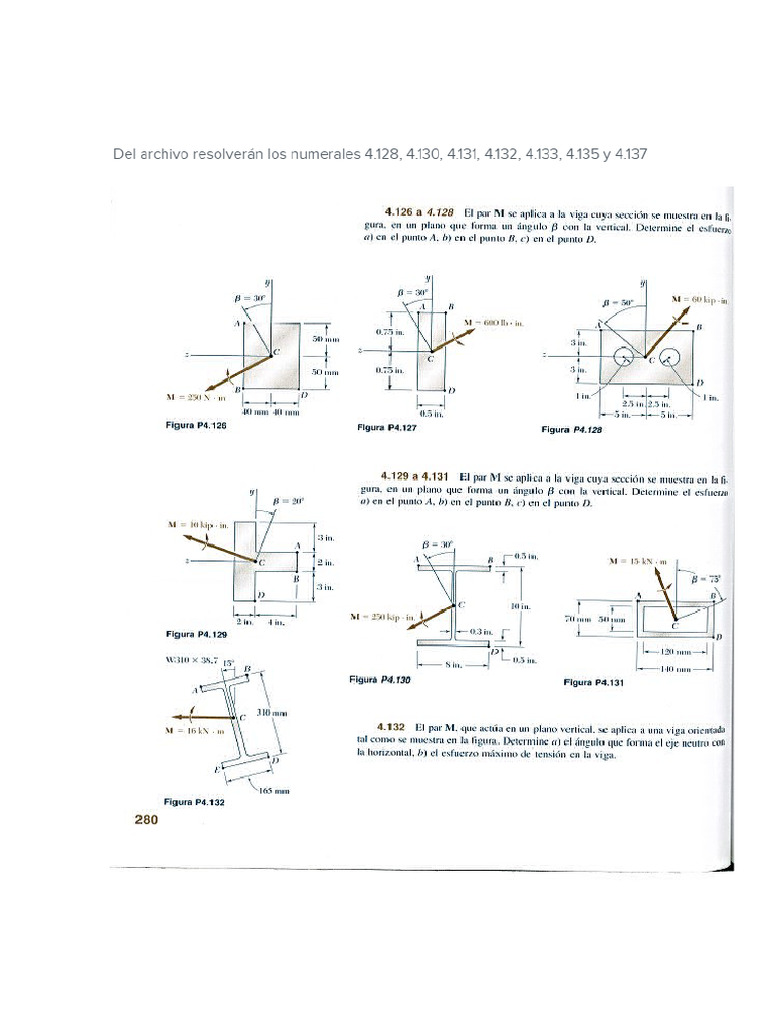 Tarea de Flexión Asimétrica | PDF