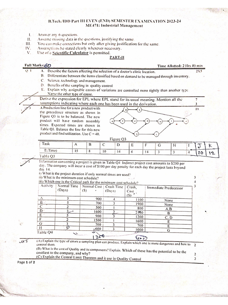 IM Endsem 2023-24 | PDF