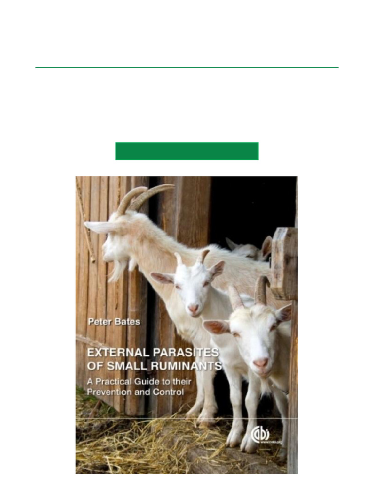 External Parasites of Small Ruminants A Practical Guide To Their ...
