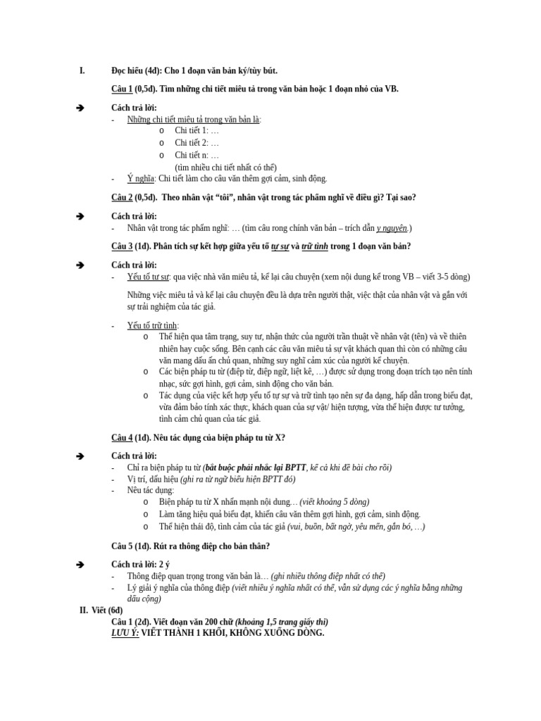 Mẫu Đề Thi Cuối Kỳ LTV 4 | PDF