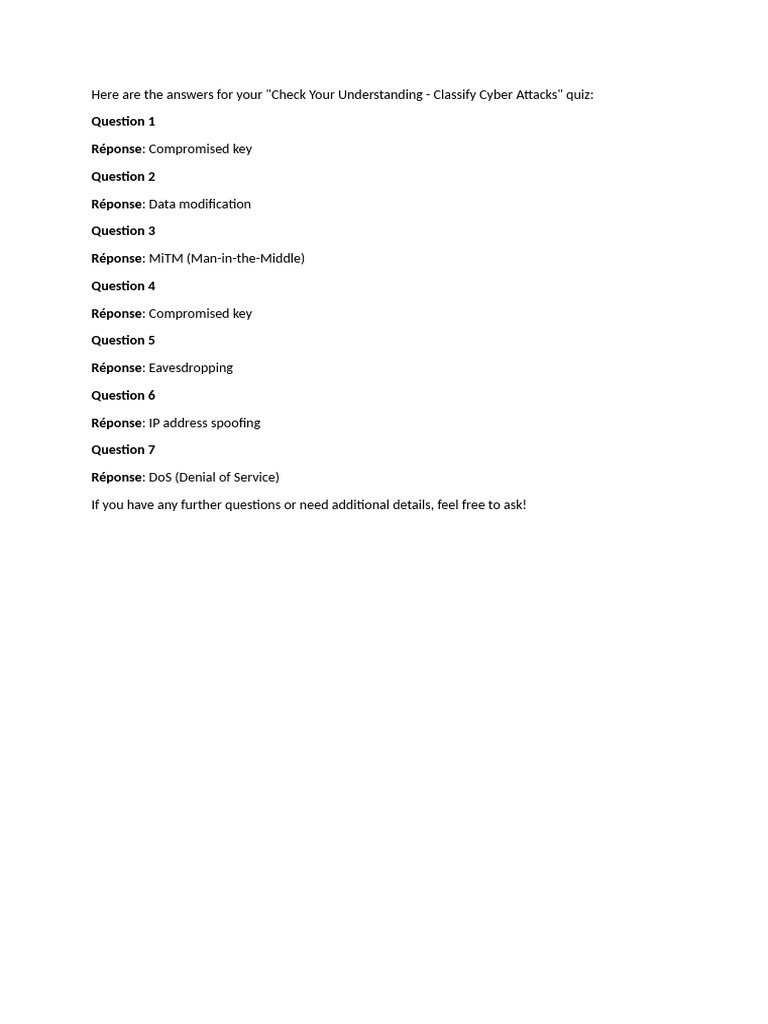 Here Are The Answers For Your | PDF