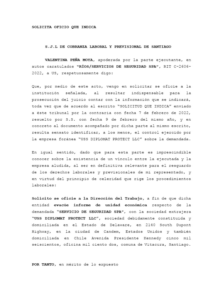 Modelo Solicita Oficio | PDF