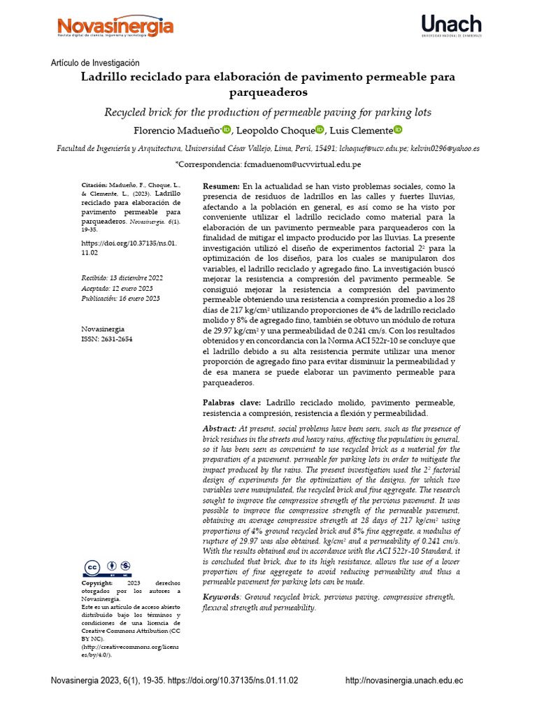 i3 Rodriguez Murillo Leslie Bridget Articulo 5 | PDF | Hormigón | Cemento