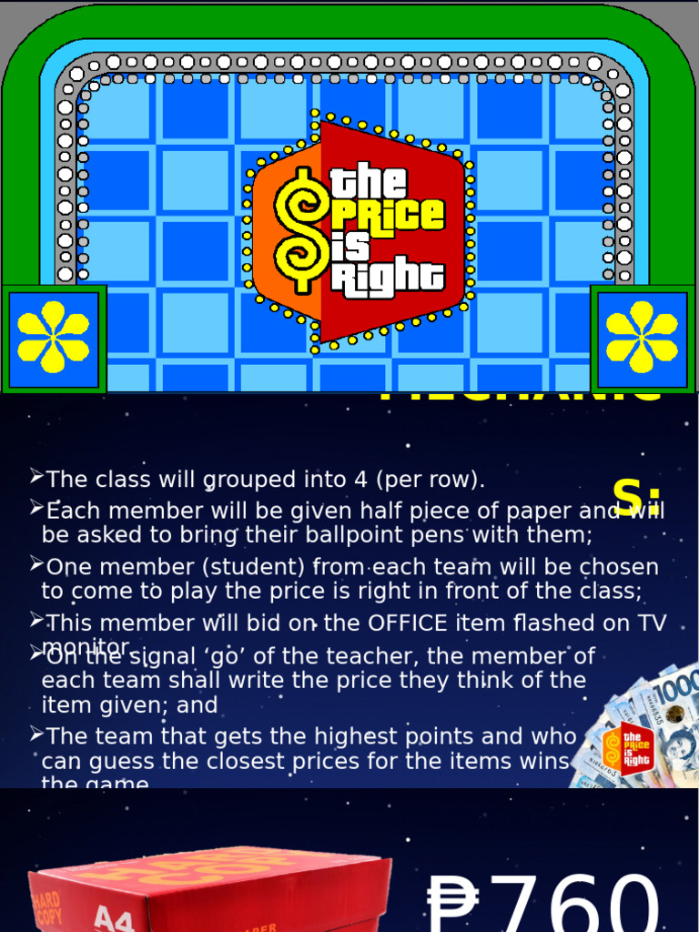 Office Item Price Guessing Game | PDF