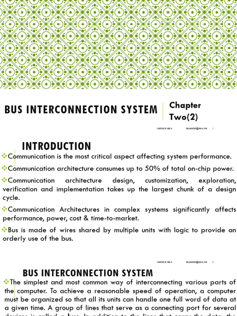 CH - 2 Bus Interconnection System | PDF | Input/Output | Central Processing Unit
