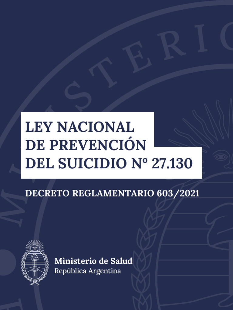 ley_suicidio_27130_2032025 | PDF | Suicidio | Salud mental