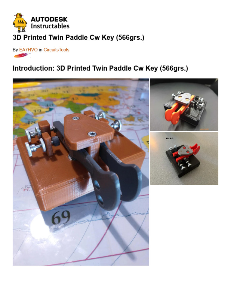 3D Printed CW Paddle Key Guide | PDF | Screw | Nut (Hardware)