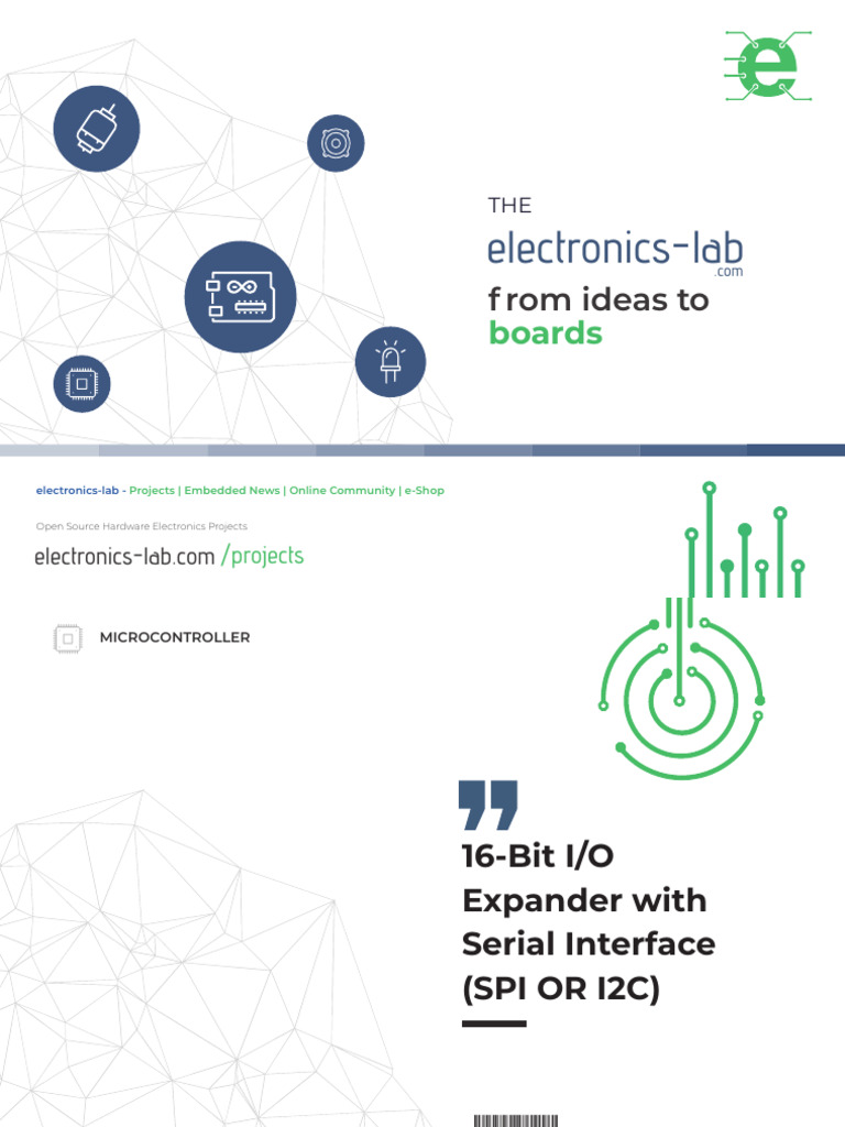 16-Bit I/O Expander for SPI/I2C | PDF | Input/Output | Microcontroller