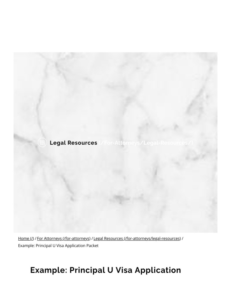 Example - U Visa Application Packet - National Immigrant Justice Center ...