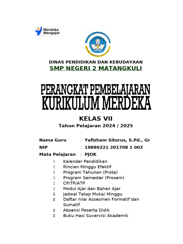 Cover Perangkat Ajar Kurikulum Merdeka | PDF