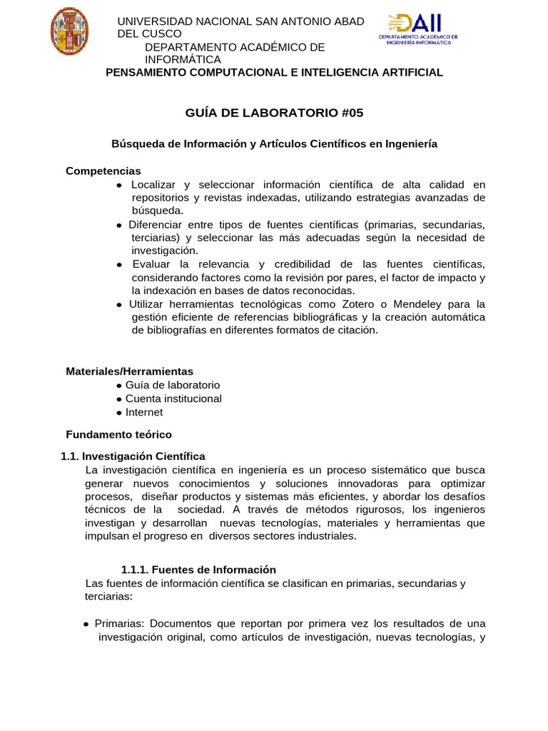 Guia 5 Grupo a-Pensamiento Computacional e IA | PDF | Inteligencia artificial | Inteligencia (IA ...
