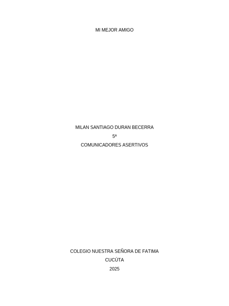 Mi Mejor Amigo | PDF