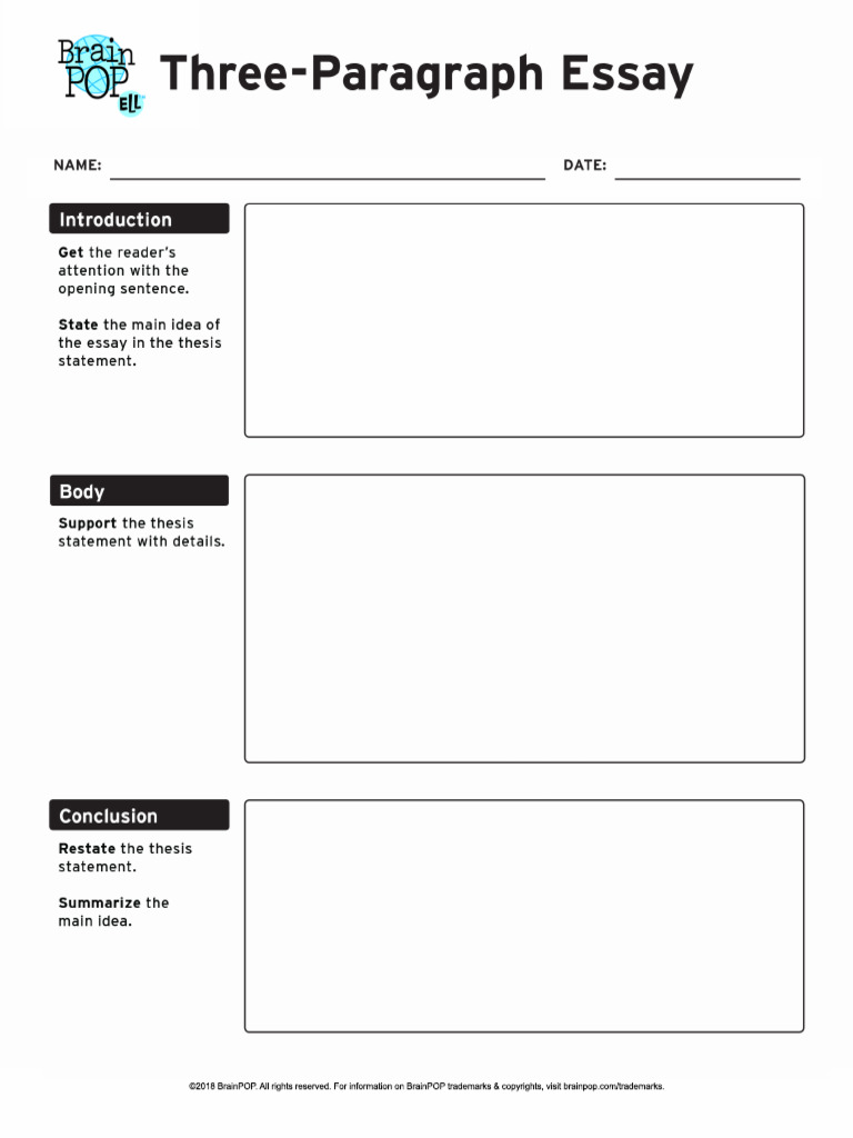Outline - Three - Paragraph - Essay | PDF