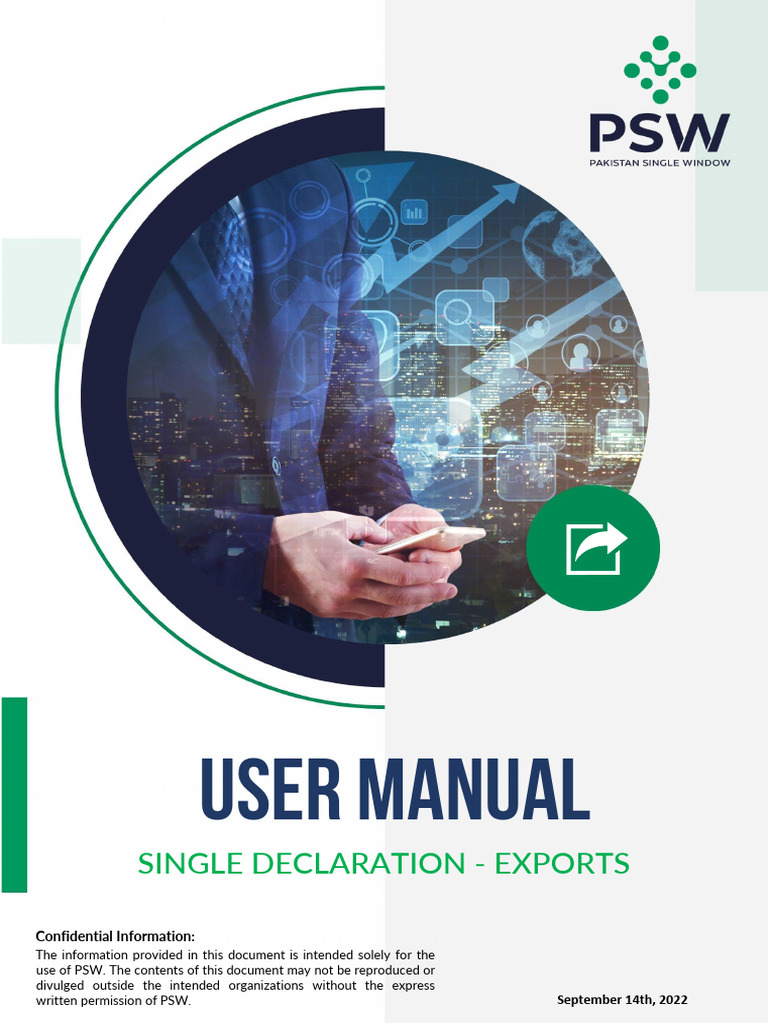 PSW User Manual SD Exports | PDF | Icon (Computing) | Customs