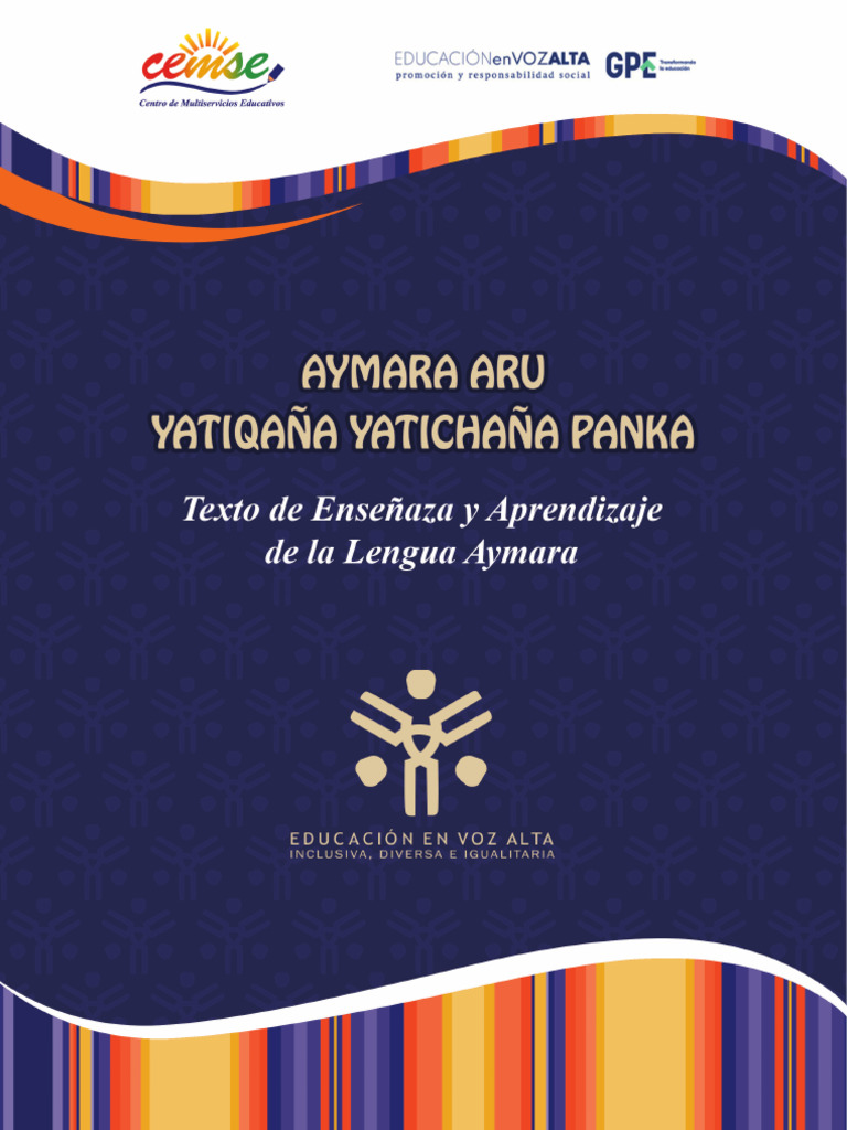 Aymara Aru Yatiqana Yatichana Panka Texto de Ensenanza y Aprendizaje de La Lengua Aymara | PDF ...