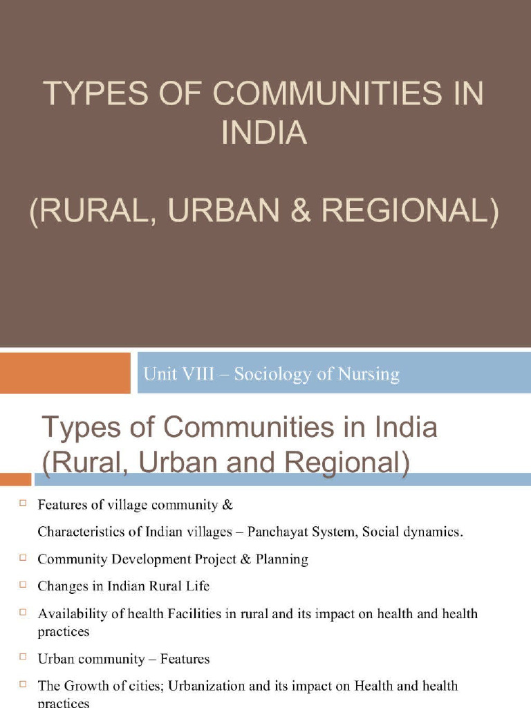 Types of Communities | PDF
