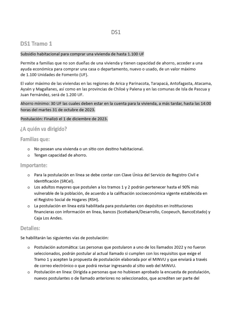 DS1 Información | PDF