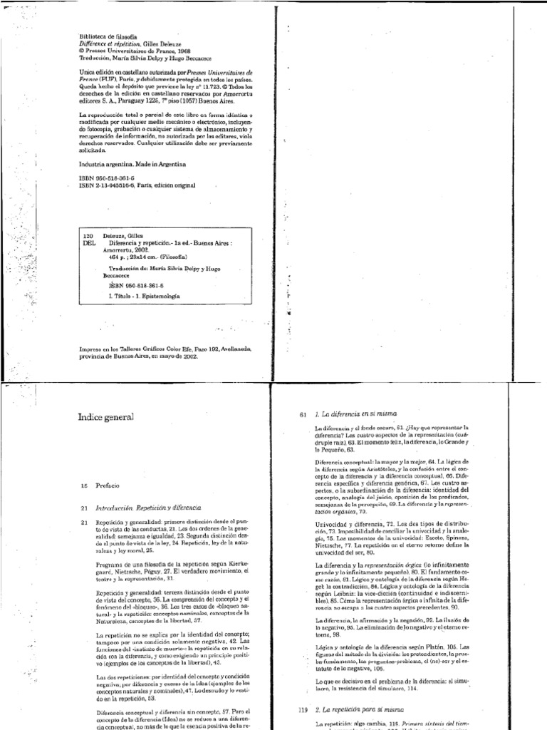 Deleuze_Diferencia+y+repeticion | PDF