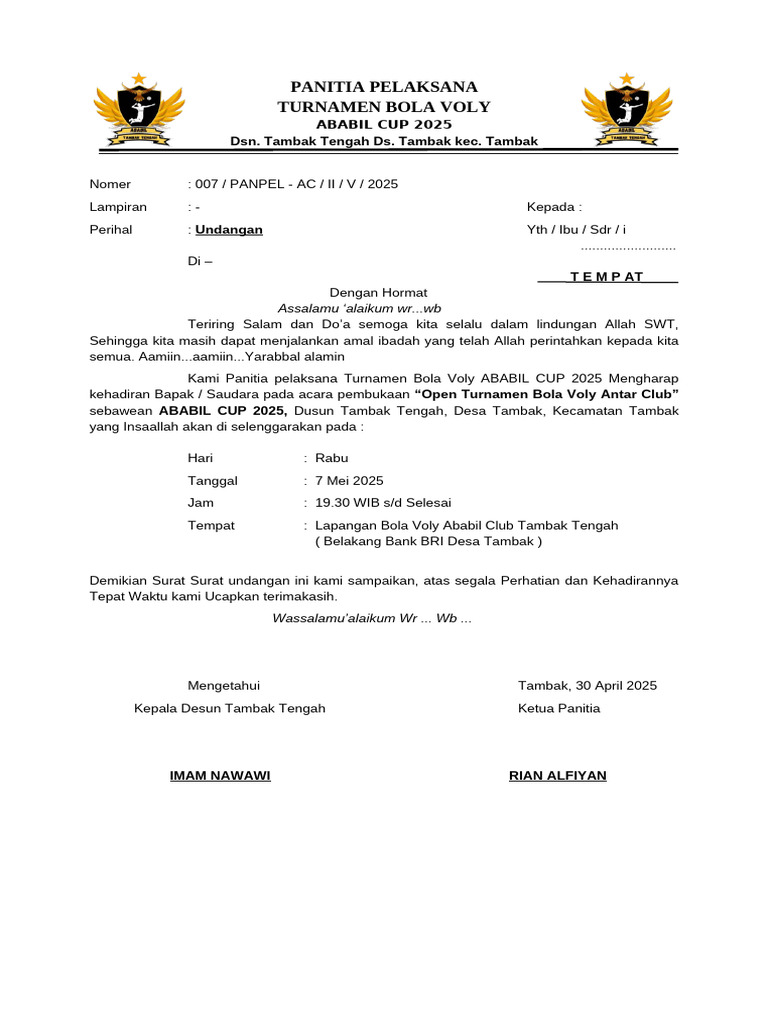 PANITIA PELAKSANA | PDF