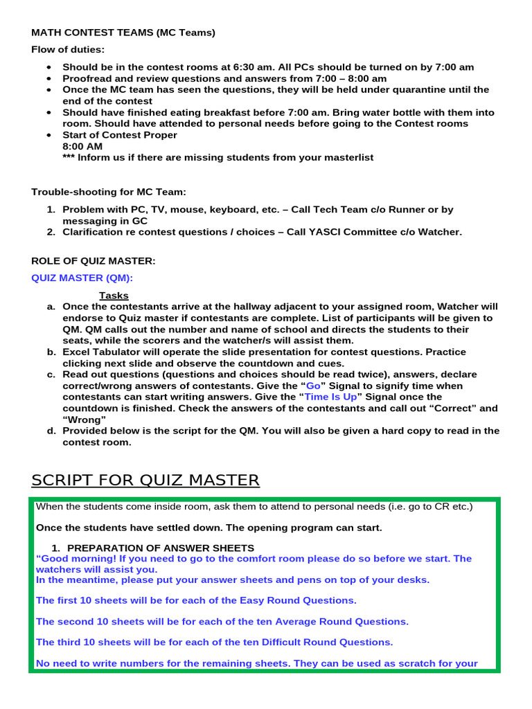 MC-TEAMS-instructions-Math-Challenge-2025 | PDF
