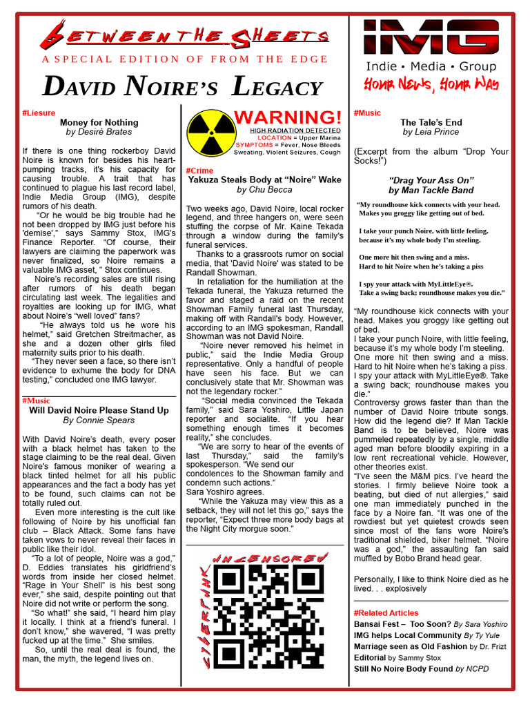 Screamsheet-David-Noire-Tribute | PDF