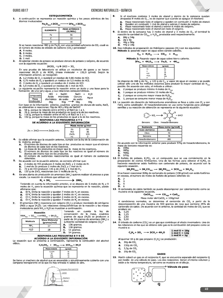 Quimica Guias AB17 compilado | PDF