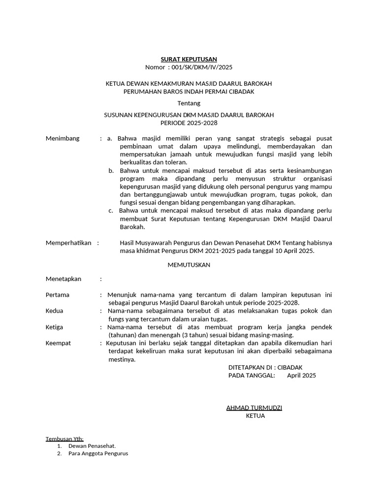 SK DKM 2019 2024 | PDF