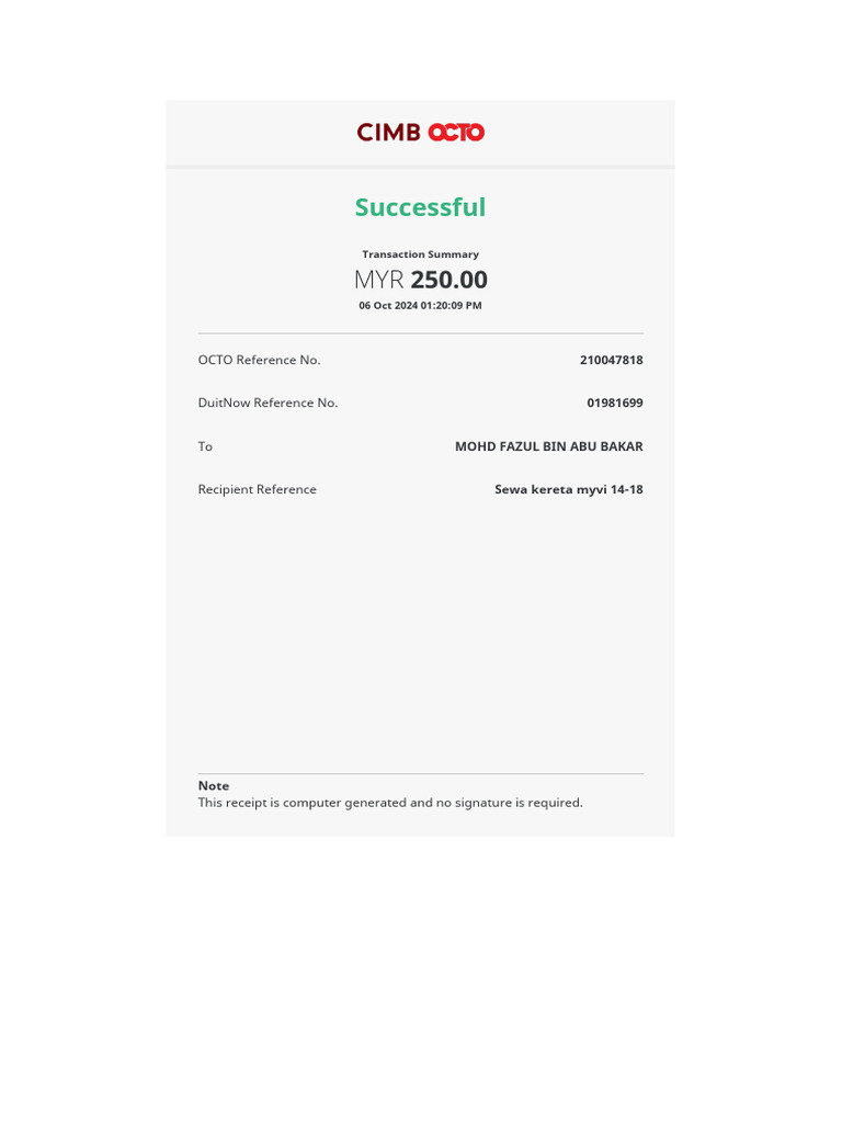 Cimb Octo My-210047818 | PDF