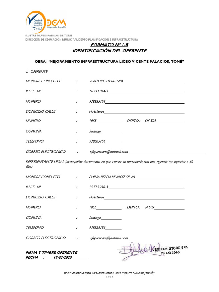 Formatos Editables Mej. Infraestructura LVP | PDF