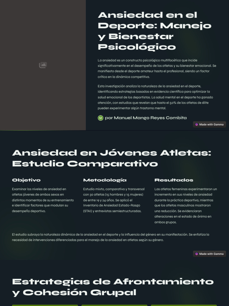 Ansiedad en El Deporte Manejo y Bienestar Psicologico | PDF | Ansiedad | Sicología