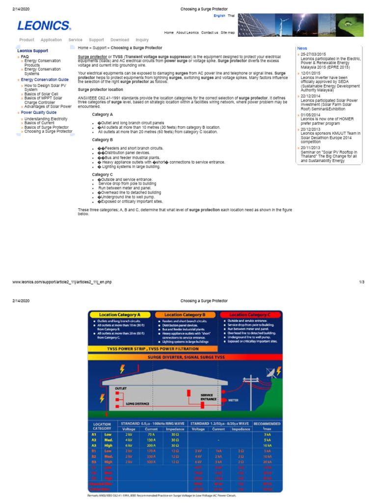 Choosing A Surge Protector | PDF | Electric Power | Electromagnetism