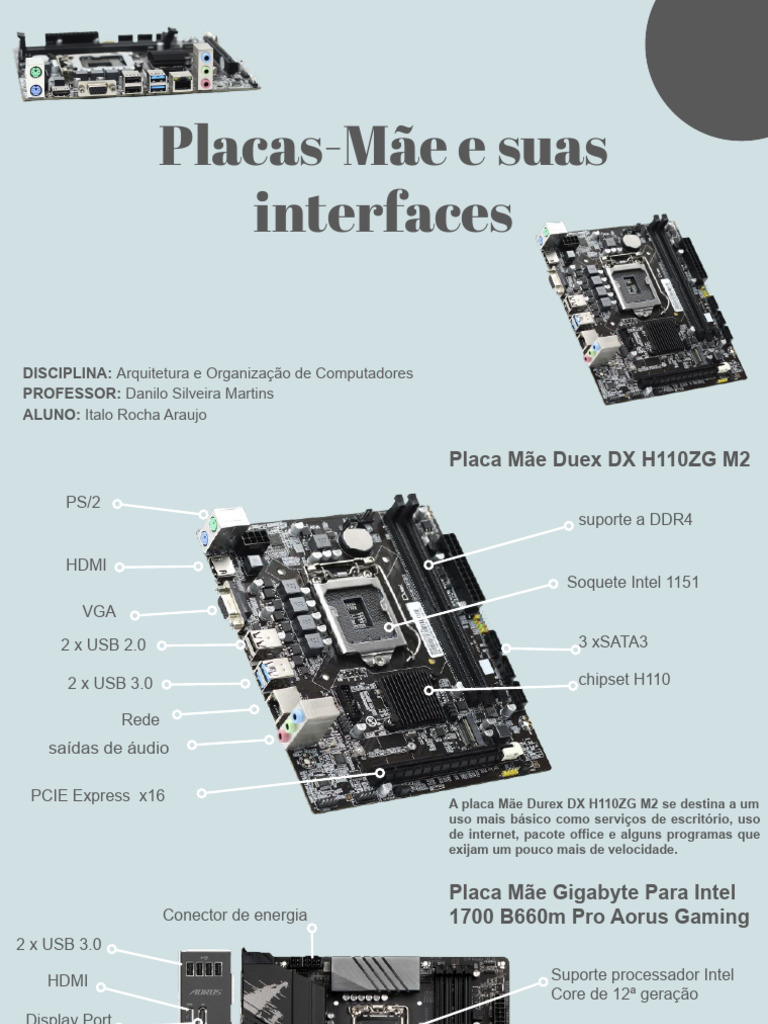 Placas-Mãe e Suas Interfaces | PDF