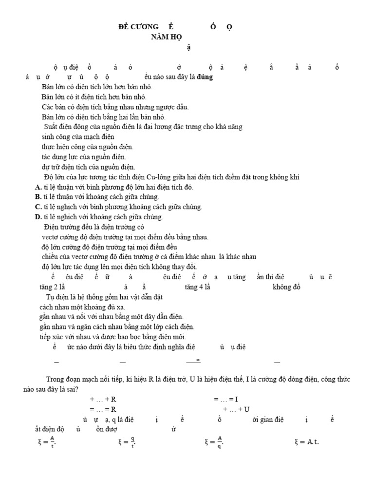 2 TN NHIEU LUA CHON - de Cuong Kiem Tra Cuoi Hoc Ky 2 Lop 11 Nam 2025 66c44 | PDF