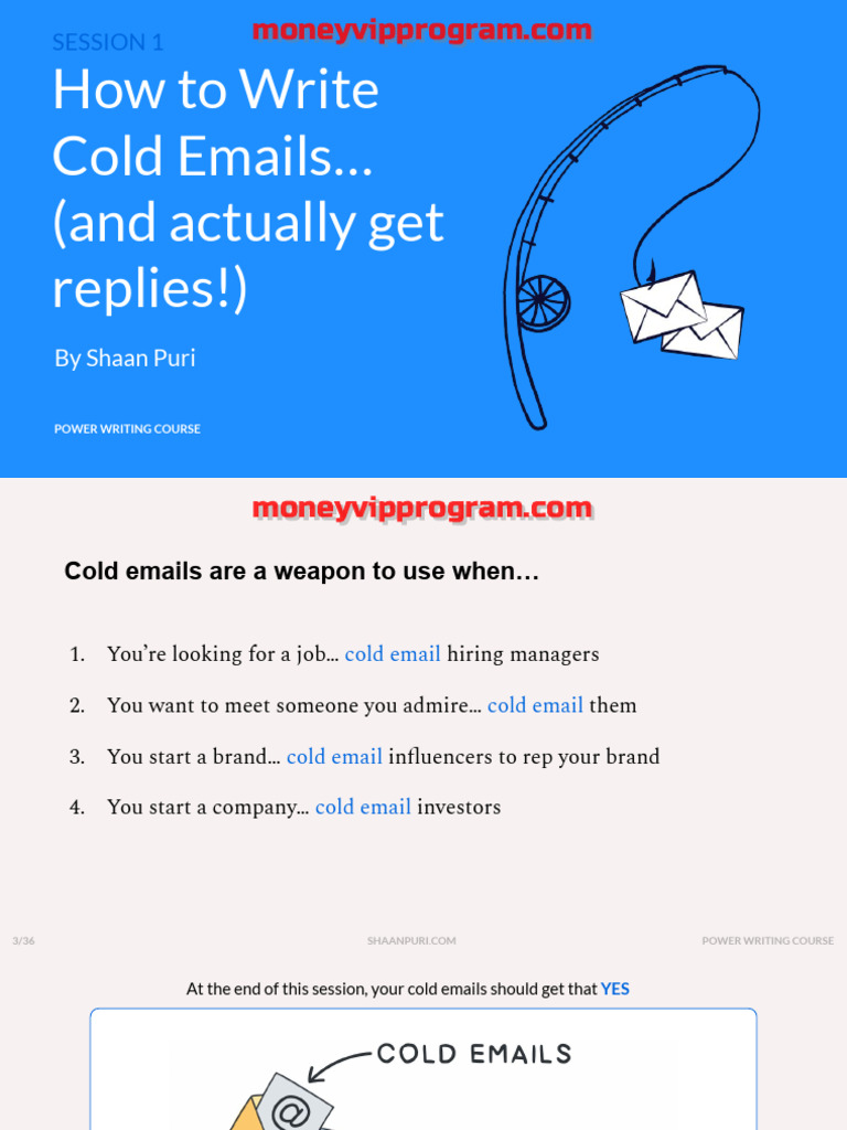 Power Writing Session #1 - Cold Emailing | PDF