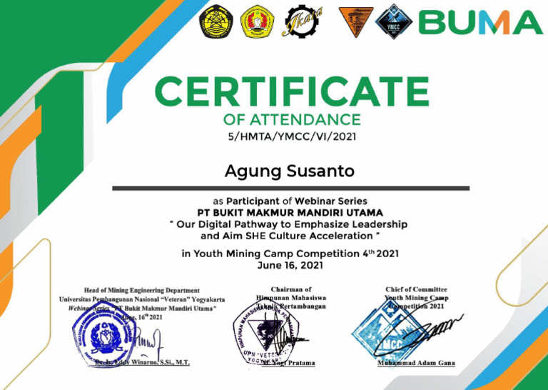 Sertifikat Pama | PDF