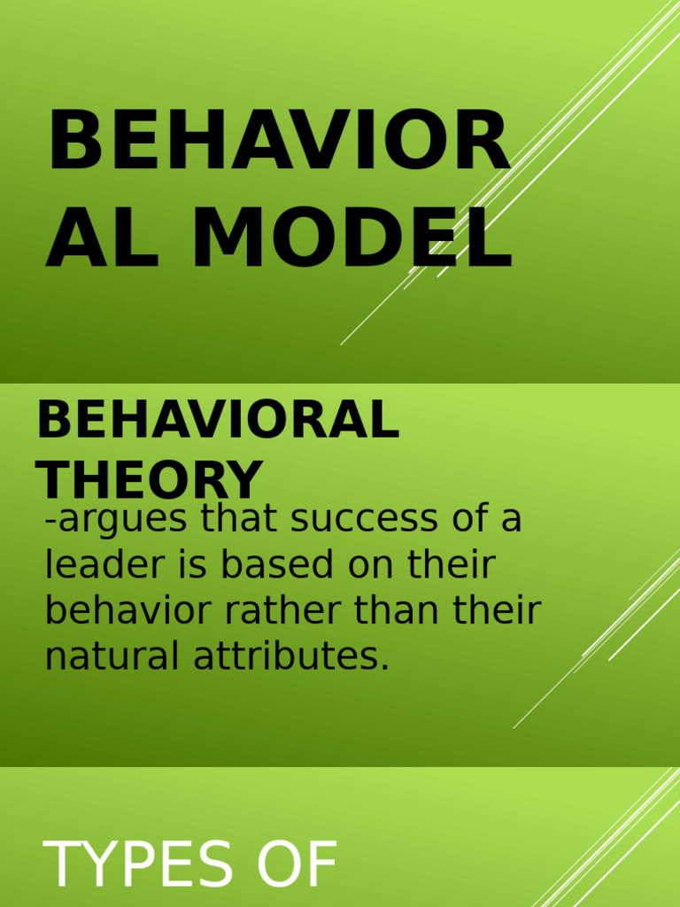 Types of Behavioral Leadership Styles | PDF