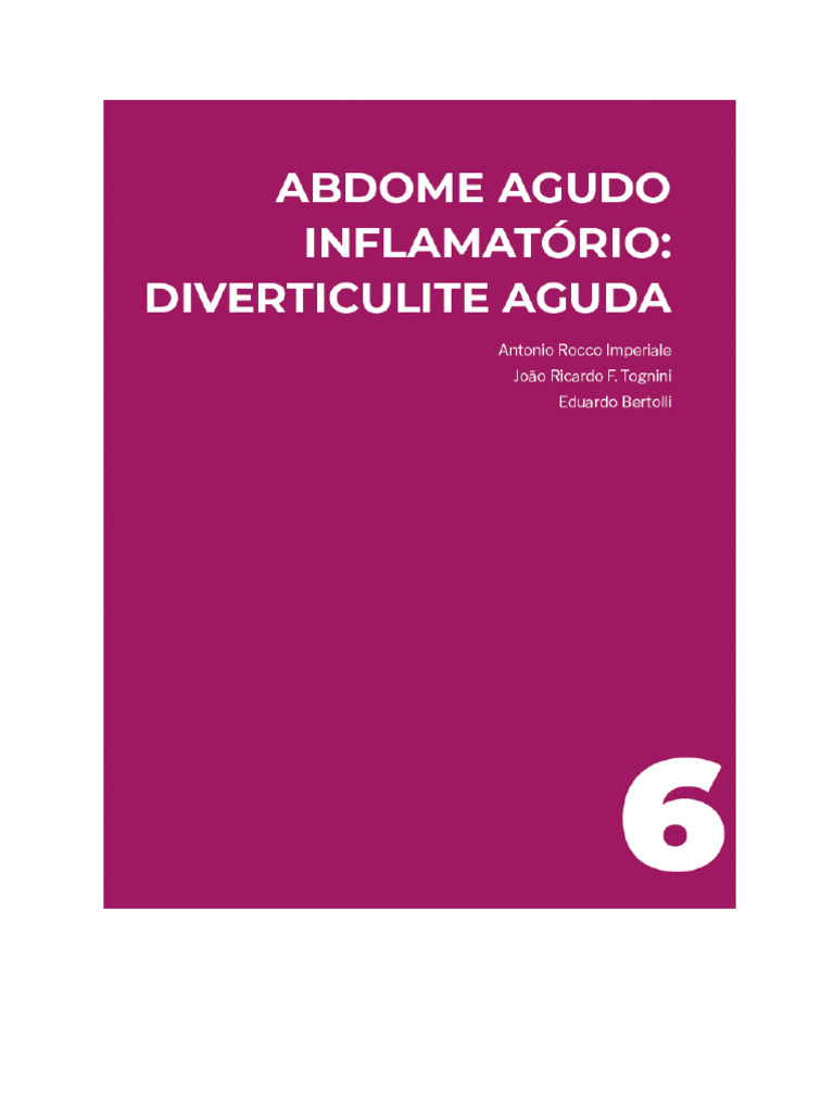 Classificação de Hinchey na Diverticulite | PDF | Especialidades ...
