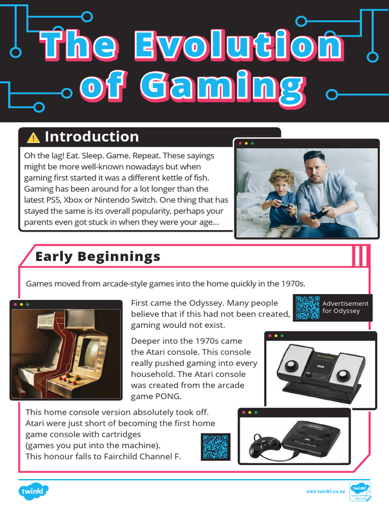 Year 7-8 The Evolution of Gaming Reading Comprehension | PDF | Video ...