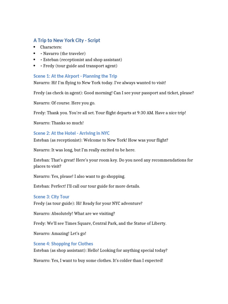 New York Script Navarro Esteban Fredy | PDF