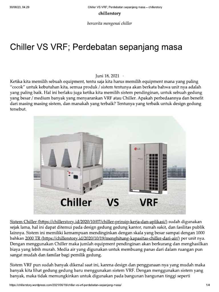 Perbedaan CHiler Dan VRF | PDF