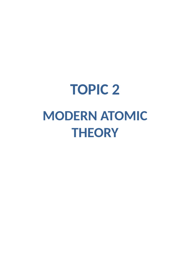 Modern Atomic Theory and Quantum Numbers | PDF | Atomic Orbital ...