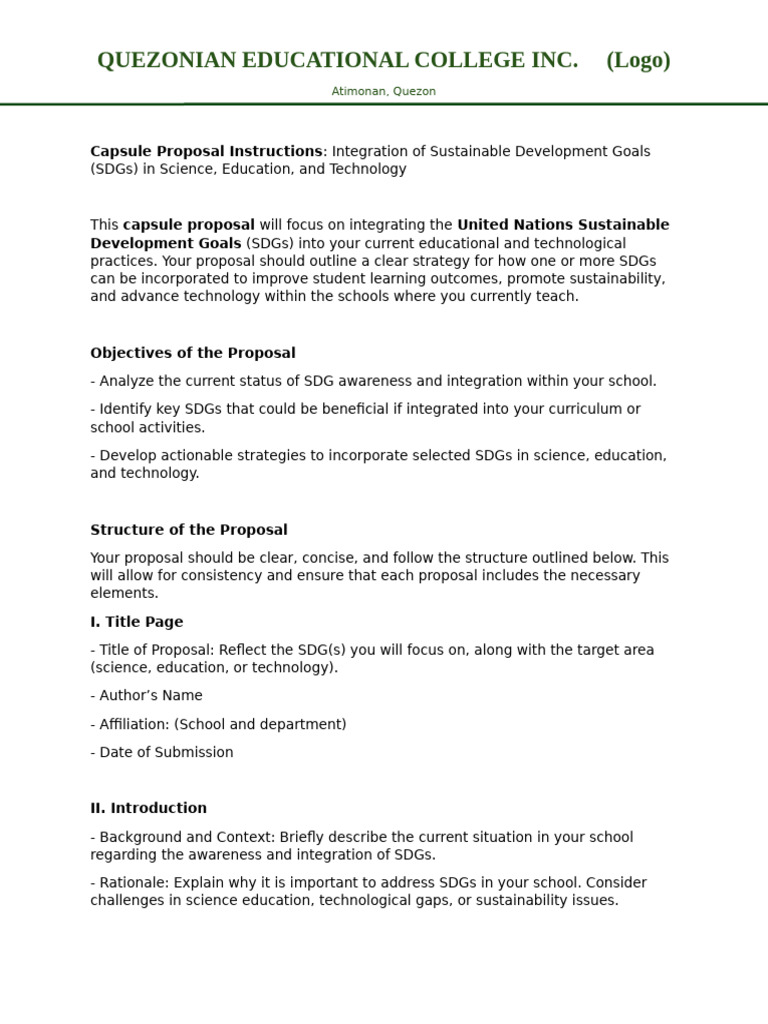 Capsule Proposal FINAL REQUIREMENT | PDF | Sustainability | Science