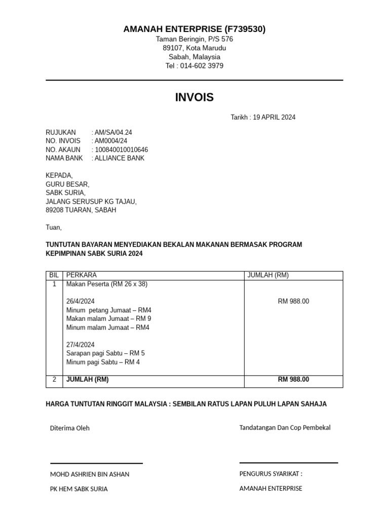 INVOIS | PDF