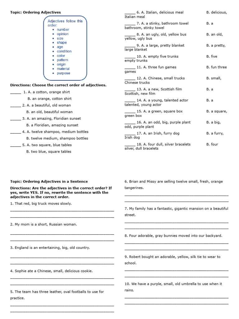 5 Summer Adjectives & Adverbs | PDF