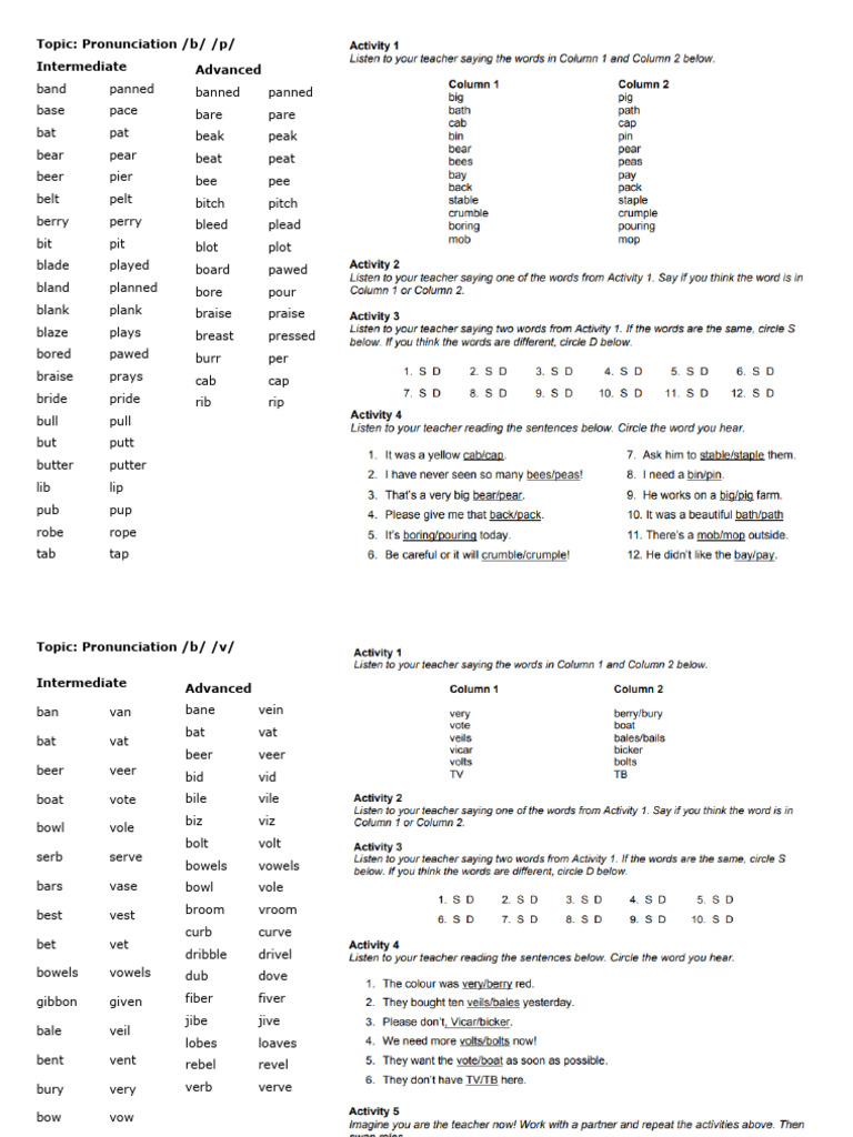 7 Summer - Speech and Pronunciation | PDF