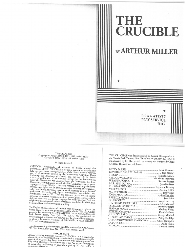 The Crucible Script Compressed | PDF