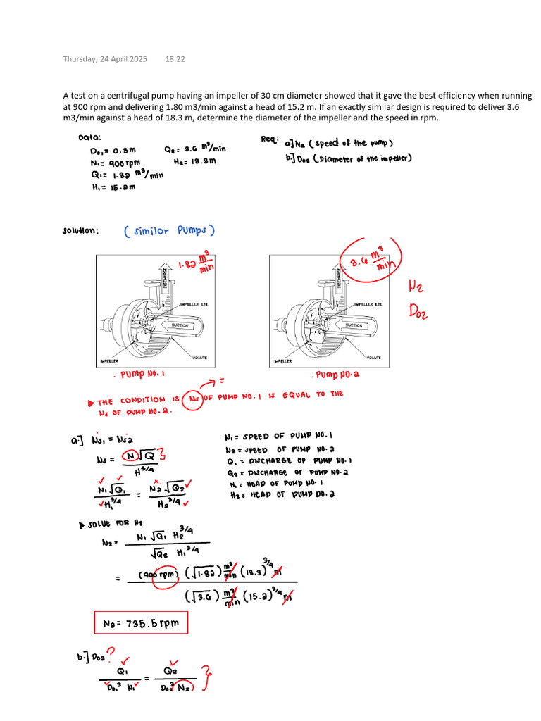 Problem 11 Centrifugal Pump | PDF