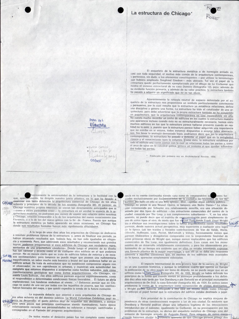 Lectura 4 Rowe, La Estructura de Chicago, 1998 | PDF